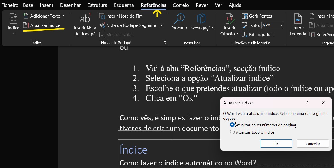 Como fazer o índice automático no Word? Passo a Passo
